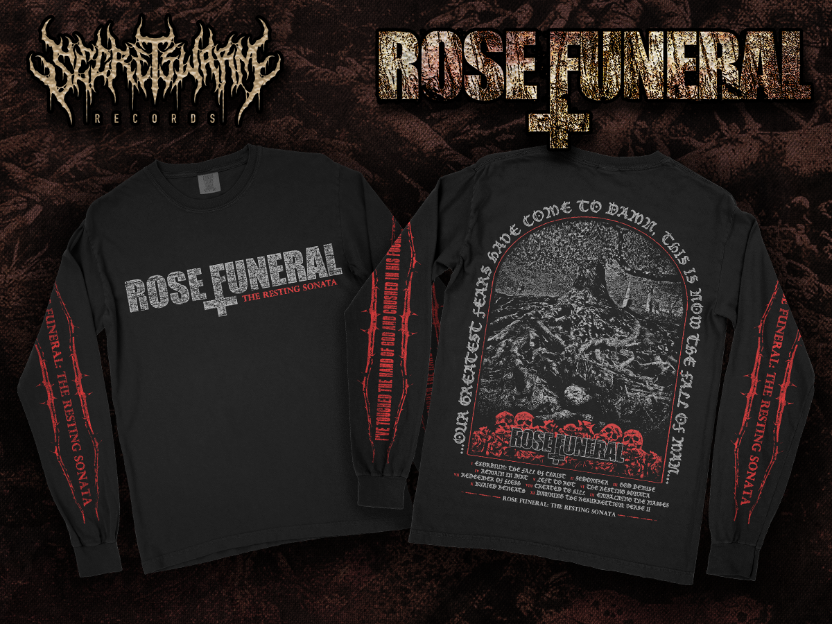 Rose Funeral Album Art Long Sleeve – Secret Swarm Records